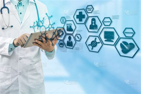 医生与医学科学图标现代界面