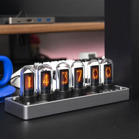 Diy Nixie Tubes Digital Ips Tube Clock Rgb Glow Tube Clock Electronic Retro Table Clock Nixie