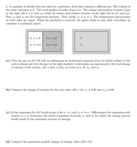 solved a container is divided into two sides by a partition