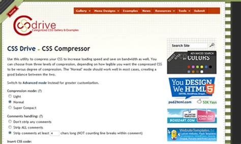 Best Tool Of Web Based CSS Compressor Webgranth
