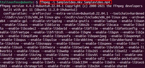 how to convert mkv to mp4 using ffmpeg its linux foss