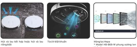 Robot Hút Bụi Lau Nhà Hubert Hb C68 B