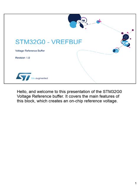 Stm32g0 Analog Voltage Reference Buffer Vrefbuf Pdf Electric Power