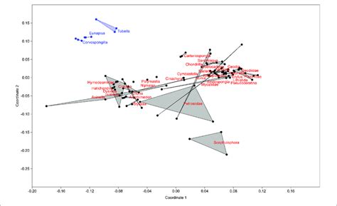 Non Metric Multidimensional Scaling Based On Otu Distribution Of T