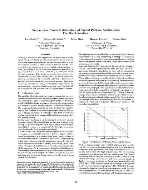Pdf System Level Power Optimization Of Special Purpose Applications
