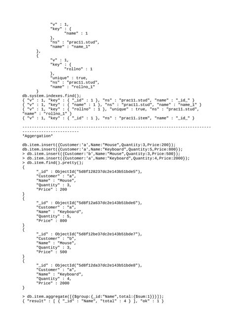 Aggregation And Indexing With Suitable Example Using Mongodb Pdf