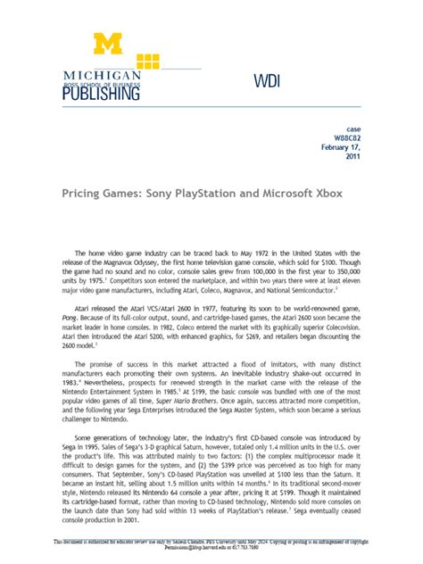 Pricing Game Theory Case Unlocked Download Free Pdf Video Game Consoles Play Station 3