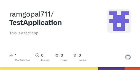 GitHub Ramgopal TestApplication This Is A Test App