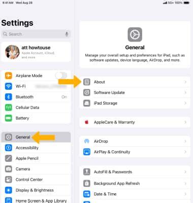 Apple Ipad Th Gen Find Imei Serial Number Eid At T