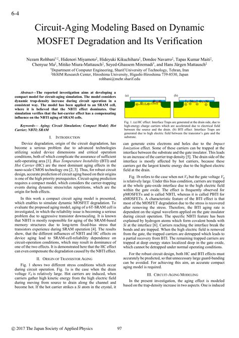Pdf Circuit Aging Modeling Based On Dynamic Mosfet Degradation And Its Verification