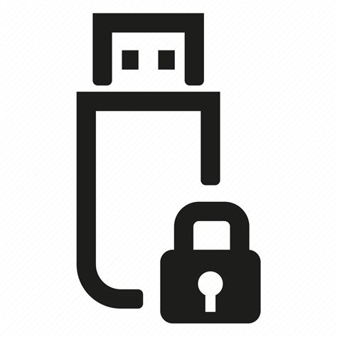 Blocked Drive Flash Lock Storage Usb Icon Download On Iconfinder