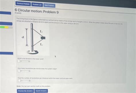 solved 6 circular motion problem 9 1 point strings are