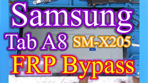 Samsung Tab A FRP Bypass SM X YouTube