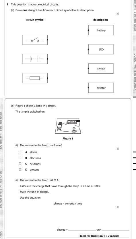 Gcse Edexcel Physics Current This Question Is About Electrica