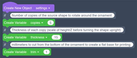 Ornament Generator With Tinkercad Codeblocks Tinkercad