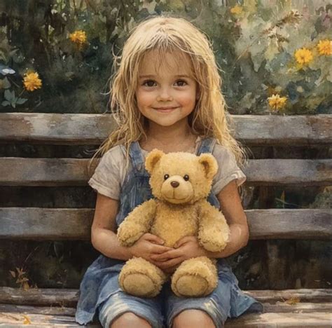 Teddy Bear Girl Online Puzzle