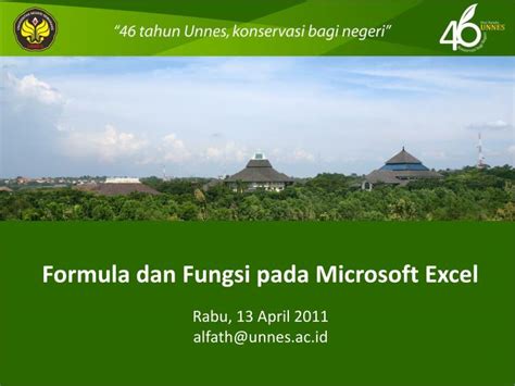 Ppt Formula Dan Fungsi Pada Microsoft Excel Powerpoint Presentation