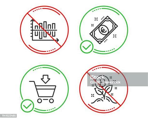 온라인 시장 유로 돈과 다이어그램 차트 아이콘을 설정 합니다 비트 코인 프로젝트 서명 벡터 가격에 대한 스톡 벡터 아트 및 기타 이미지 Istock