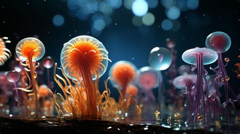 Premium AI Image Representation Of Microorganisms