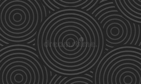 Dark Gray Hypnotic Abstract Background 3d Circle Shapes Overlap Layers Hipster Style