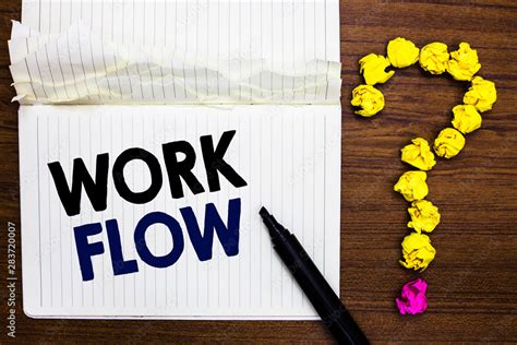 Writing Note Showing Work Flow Business Photo Showcasing Continuity Of A Certain Task To And