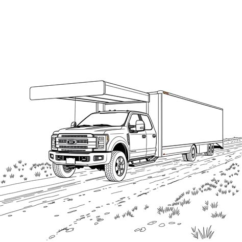 Best Gooseneck Trailer Coloring Pages Free Printable Pdf