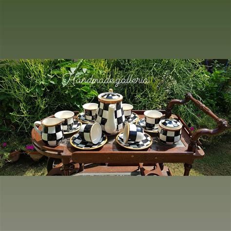 Newly Made Checker Tea Set R Ceramics