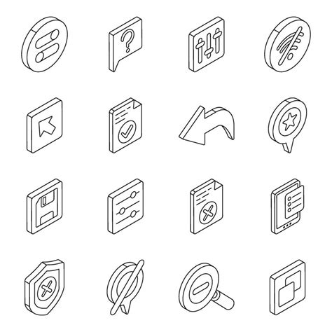 Set Of Interface Linear Icons Vector Art At Vecteezy