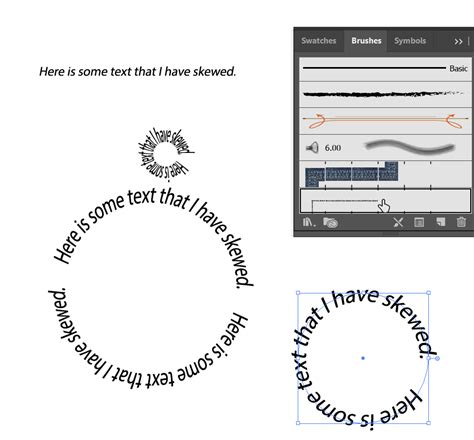 illustrator how to skew text independently of path graphic design