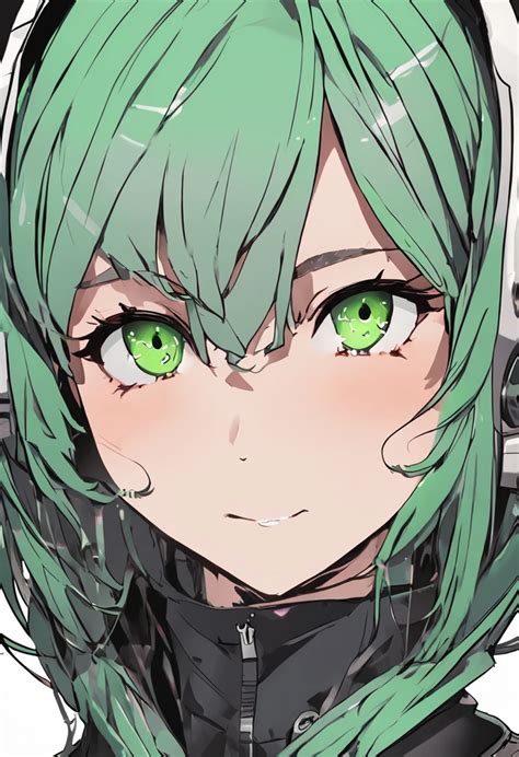 돌격 소총、긴 구레나룻、온통 아름다운 애니메이션 스타일의 소녀 깨끗한 세부 얼굴 사이버유사한 색상 빛나는 그림자 Seaart Ai