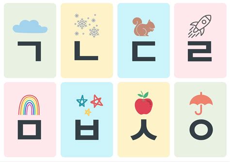 Korean Alphabet Flashcards Pdf At Mimi Holt Blog