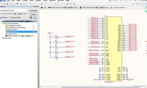 基于cyclone4e fpga ep4ce10e22c8 sdram 最小系统开发板评估板硬件（原理图 pcb 封装库） csdn博客