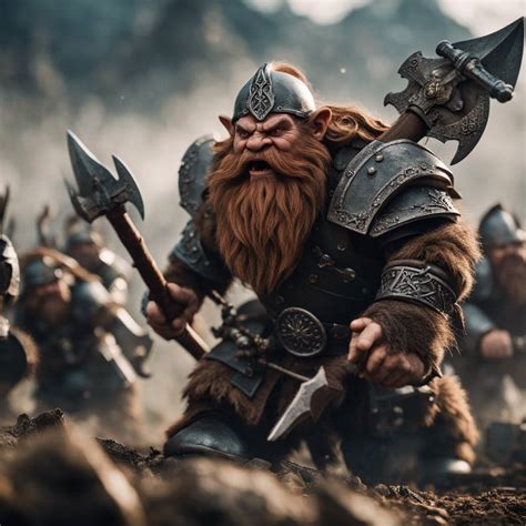 Heavily Armed Dwarf Army With Double Bladed Battle By Mattwestie On