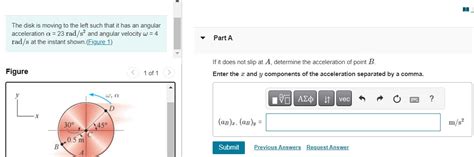 The Disk Is Moving To The Left Such That It Has An