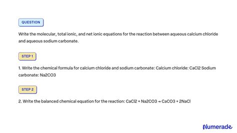 Solved Write The Molecular Total Ionic And Net Ionic Equations For