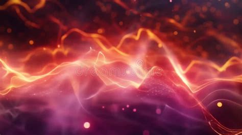 Dynamic Waves Of Red And Purple Energy Creating A Powerful Visual Effect Stock Footage Video