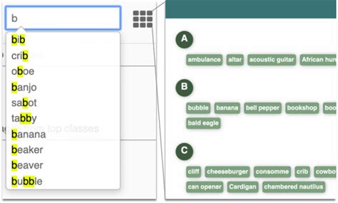 Class Search Box Used To Specify A Set Of Classes To Be Filtered By The