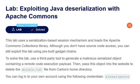 Java Lab 5 Insecure Deserialization Exploit Md Asad Ansari Posted On