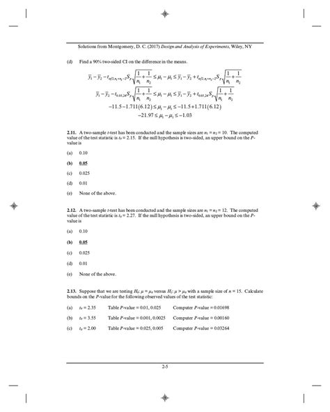 Solution Manual For Design And Analysis Of Experiments 9th Edition