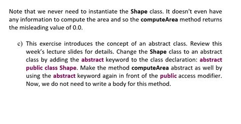 Solved Exercise The Shapes Hierarchy Create The Following Chegg
