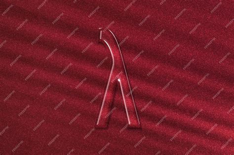 Premium Photo Lambda Sign Lambda Letter Greek Alphabet Symbol Red