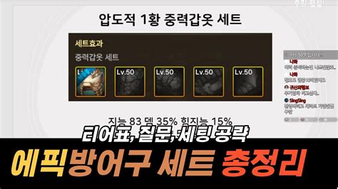 던파m 에픽 방어구 세트 티어 총정리환영셋 벗을 준비 Youtube