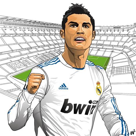 Cristiano Ronaldo Fútbol Retratos Dibujos