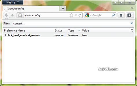 How To Enable Secret “click And Hold Context Menu” Option In Mozilla Firefox Askvg