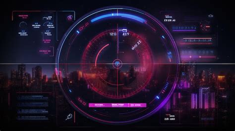 Premium Ai Image Data Dashboard Circles About Marketing Sales Cyberpunk