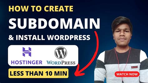 How To Create Multiple Subdomains And Install Wordpress In Hostinger Hostinger Subdomain Youtube
