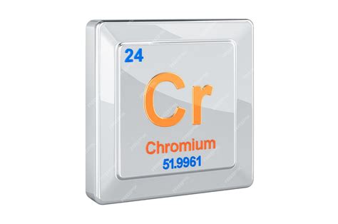 Premium Photo Chromium Cr Chemical Element Sign 3d Rendering Isolated