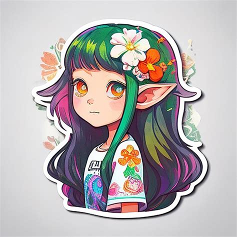 Premium Ai Image Beautiful Girl Sticker Pic
