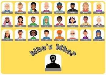 Whos Who Game Speech And Social Skills Resource Tpt