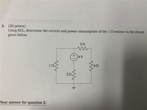 Solved Using Kcl Determine The Current And Power